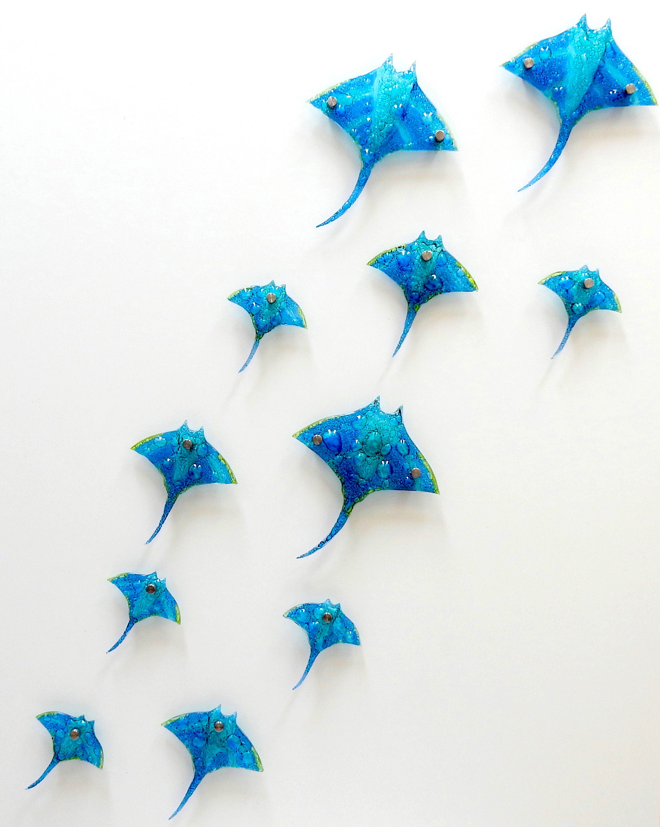 Fused Glass Stingray Wall Art: Coastal Beach House Decor - Etsy