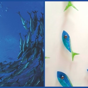 Fused Glass Fish Wall Art: Ocean Decor, Set of 20 - Etsy