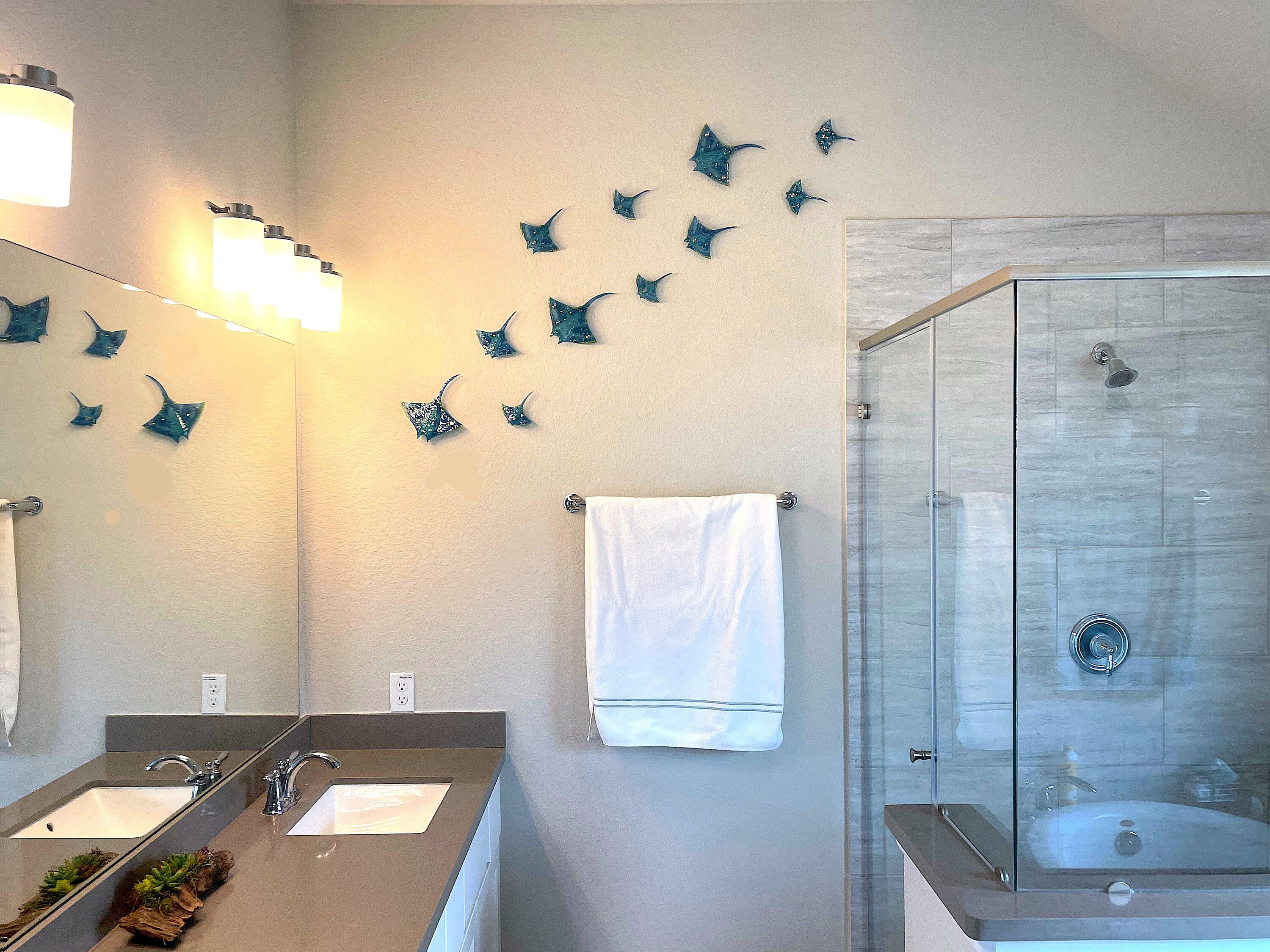 Fused Glass Stingray Wall Art: Coastal Beach House Decor - Etsy