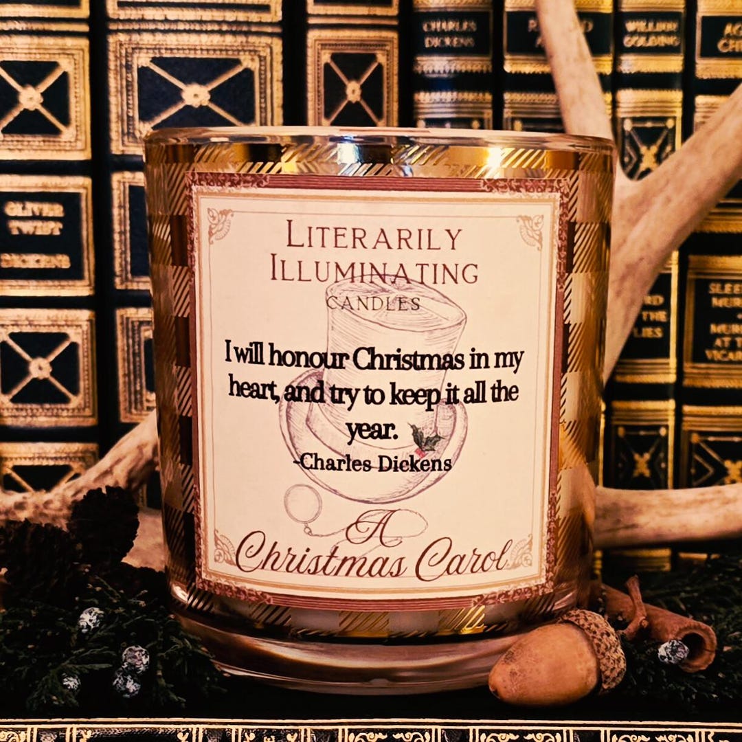 A Christmas Carol Inspired Candle | Balsam Fir Scented | Bookish ...