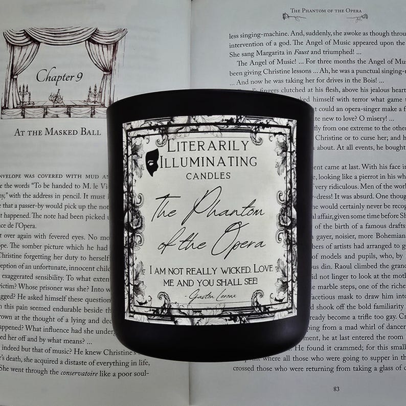 Phantom of the Opera Inspired Candle | Bookish Gift | Home Fragrance ...