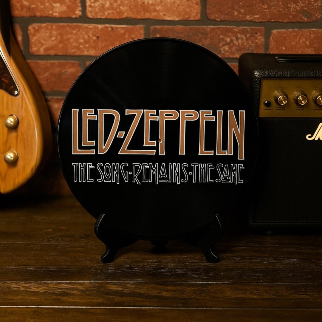 Led Zeppelin Vinyl Record Art – "the Song Remains the Same" 12 ...