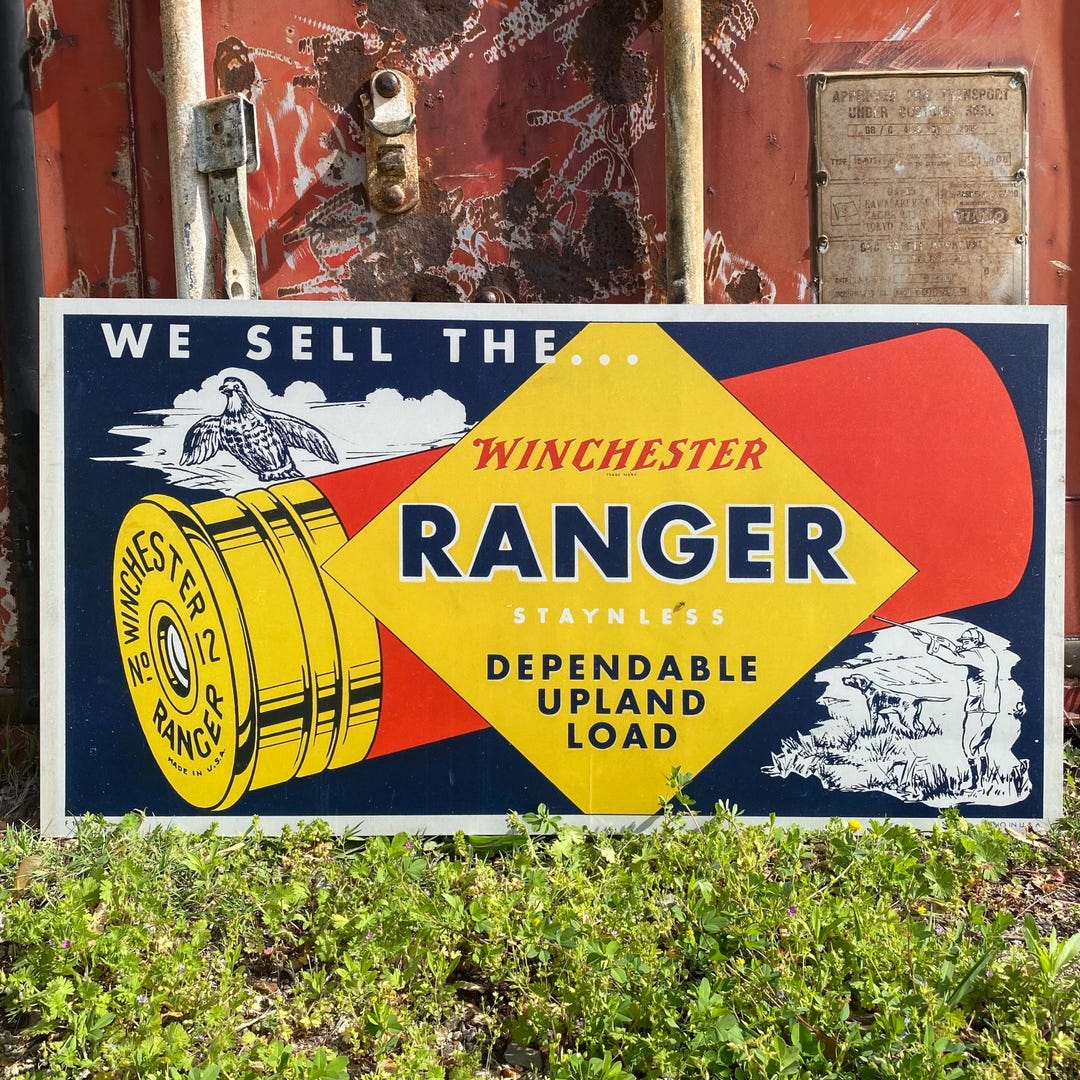 36in Winchester Ranger Shell Sign / Hunting Cabin Sign - Etsy
