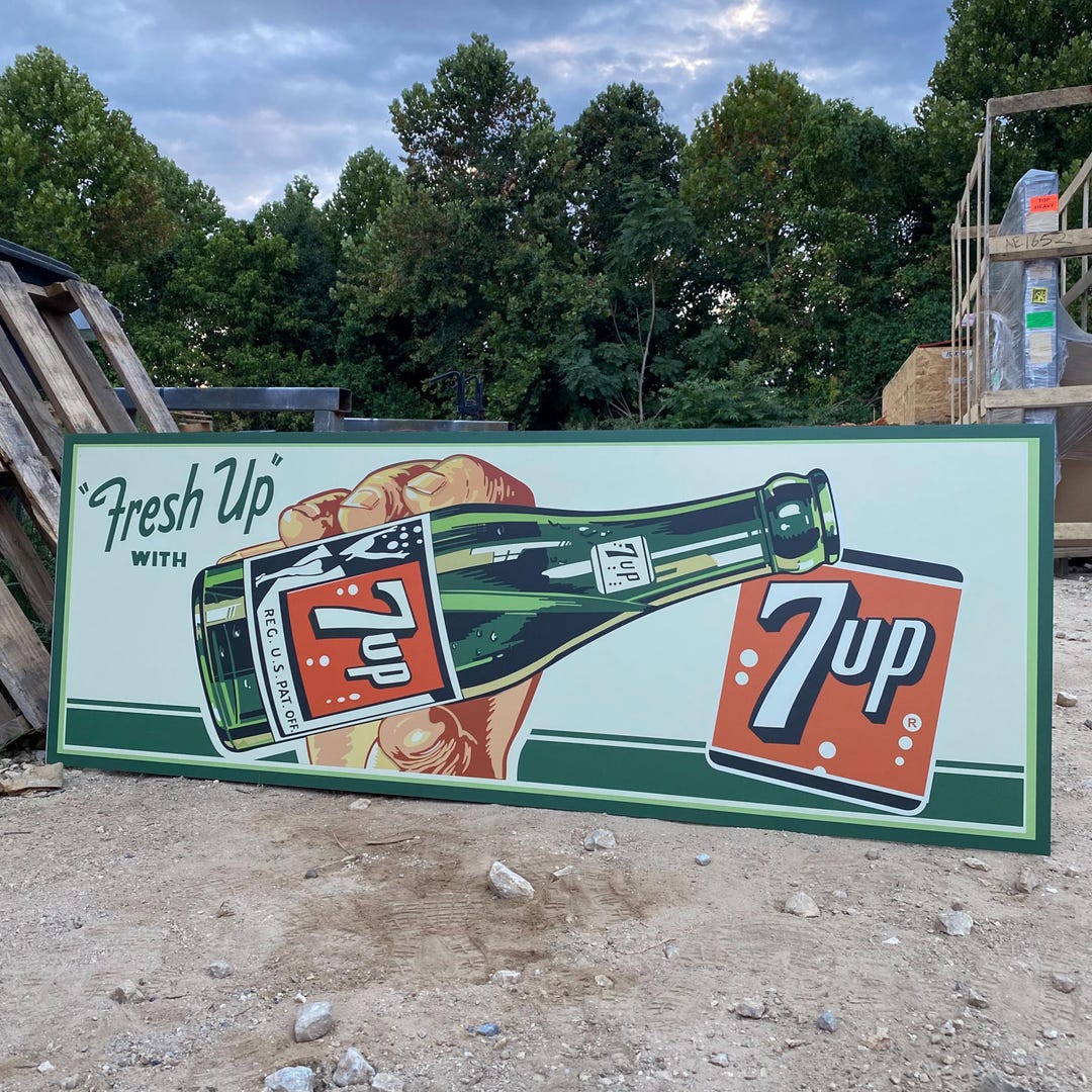 Vintage Style Aluminum 7up Sign - Etsy