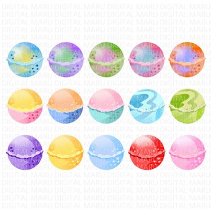Watercolor Bath Bombs Clipart / Soap Clipart Download / Bath Clipart ...