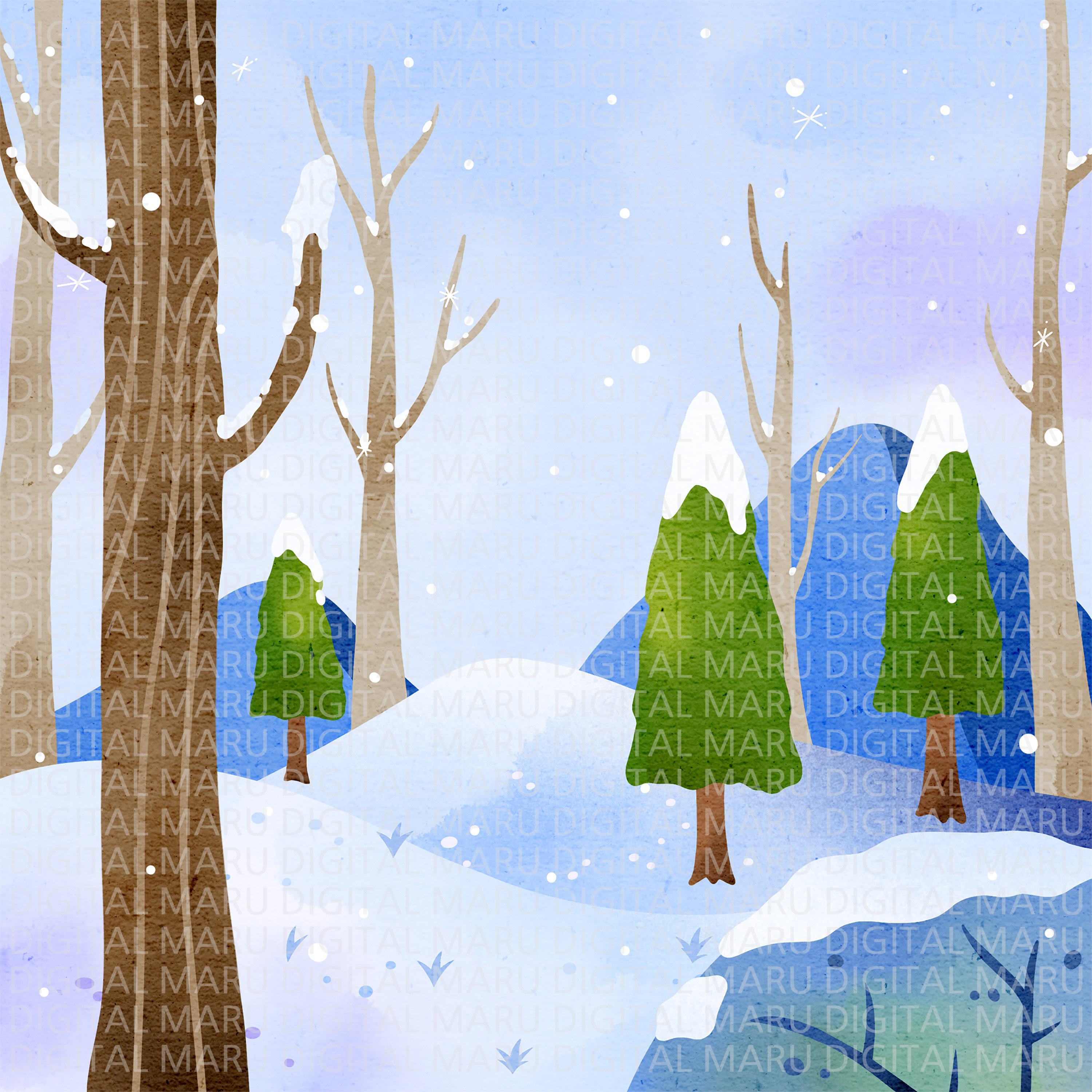 Winter Forest Clip Art