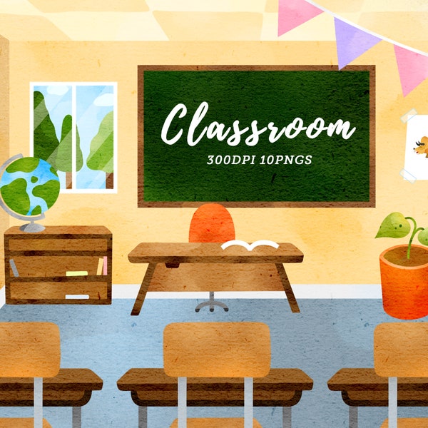 Classroom Clipart - Etsy