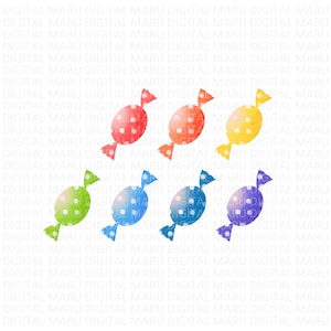 Watercolor Candy Clipart / Lollipop Clipart / Sugary Sweets / Dessert ...