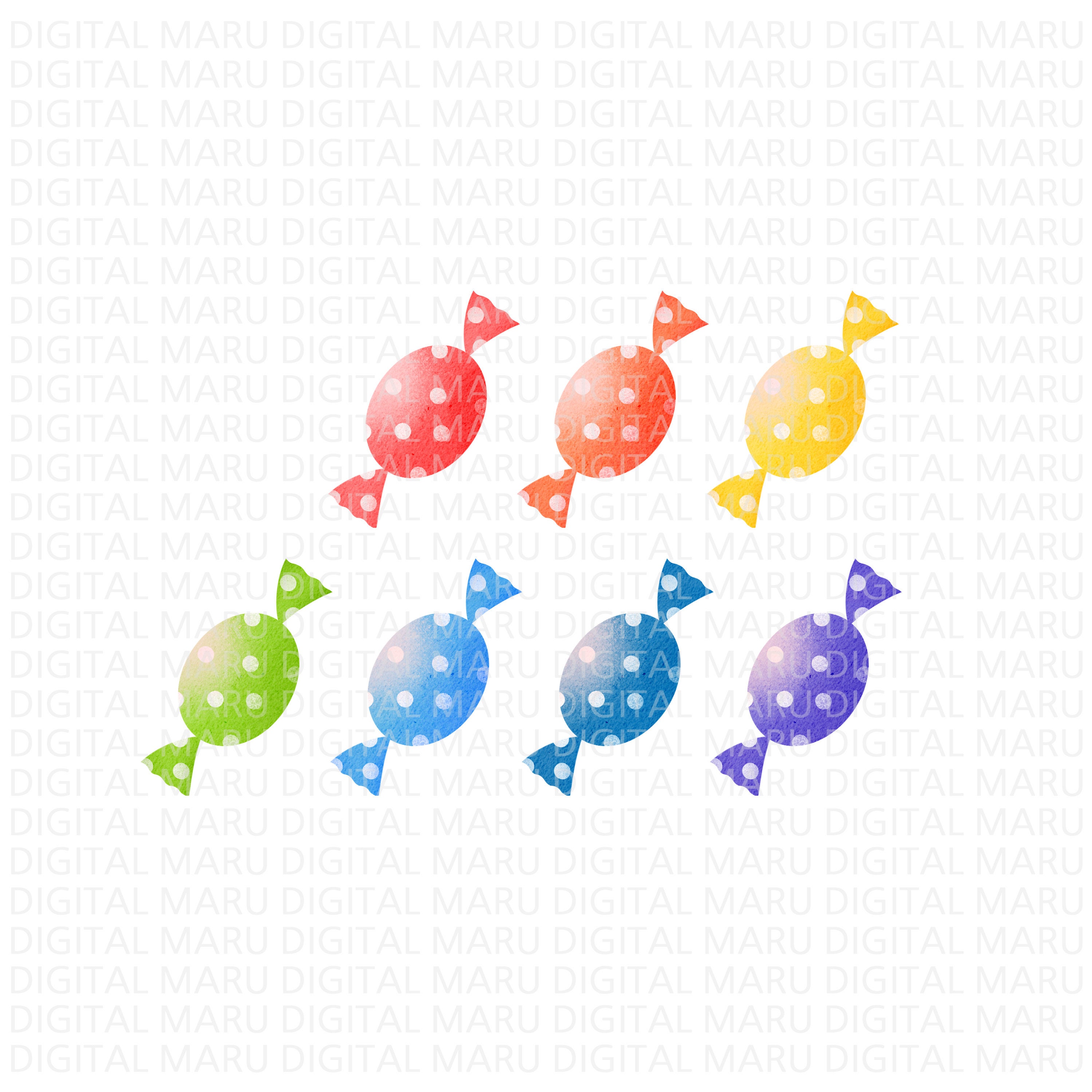 Watercolor Candy Clipart / Lollipop Clipart / Sugary Sweets / Dessert ...