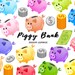 Watercolor Piggy Bank Clipart / Money Clipart / Bank Clipart ...
