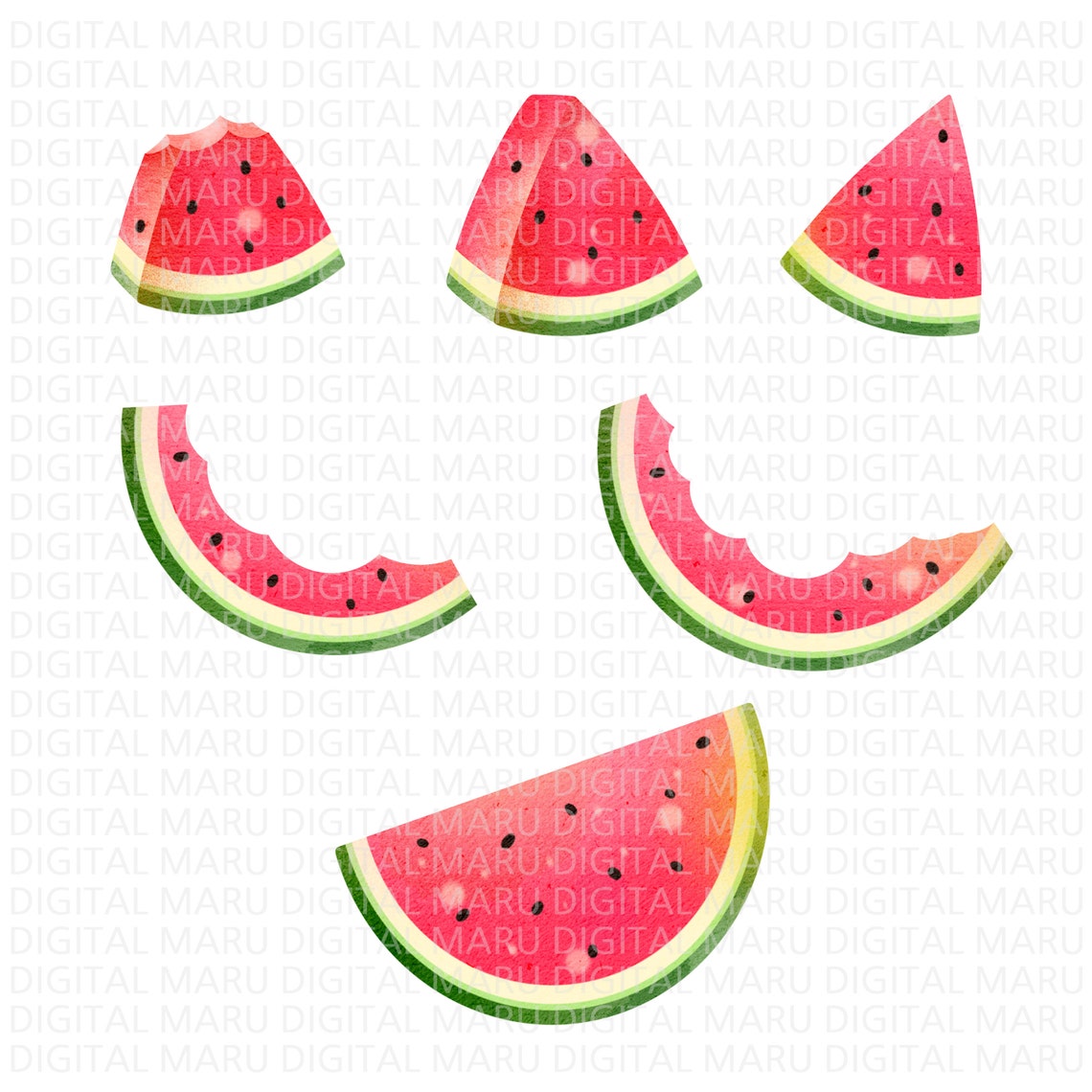 Watercolor Watermelon Clipart / Watermelon Summer Download / Watermelon ...
