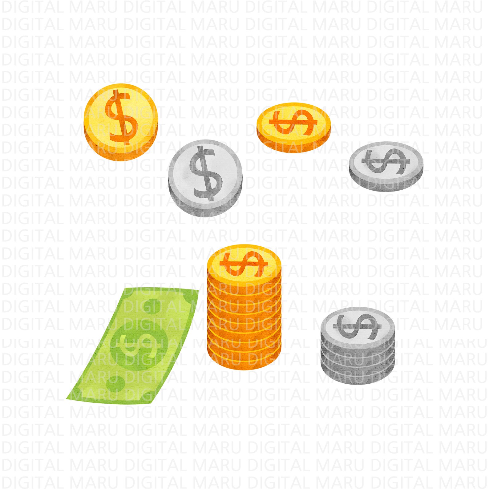 Watercolor Piggy Bank Clipart / Money Clipart / Bank Clipart ...