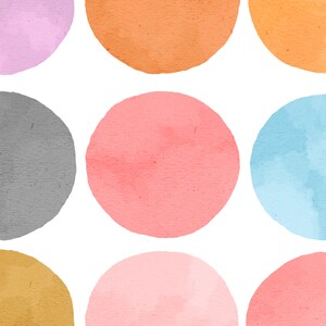 Watercolor Circles Clipart / Watercolor Clipart Dots / Dots Download ...