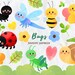 Watercolor Bugs Clipart / Cute Insect Download / Watercolor Cute Snail ...