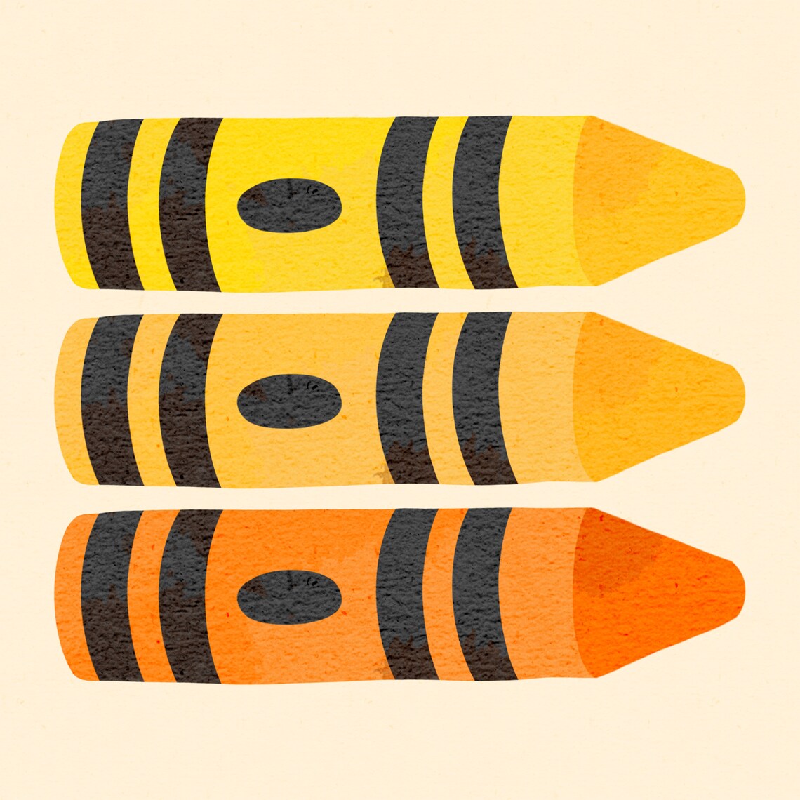 Watercolor Crayons Clipart / Back to School Teachers Clip Art / Art ...