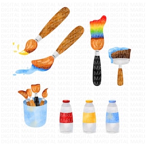 Watercolor Paint Brush Clipart / Paint Clipart / Brush Clipart / Art ...