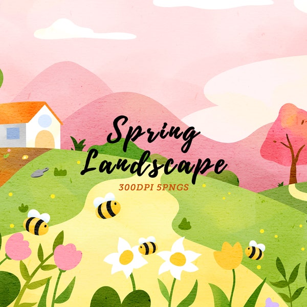 Spring Clipart - Etsy
