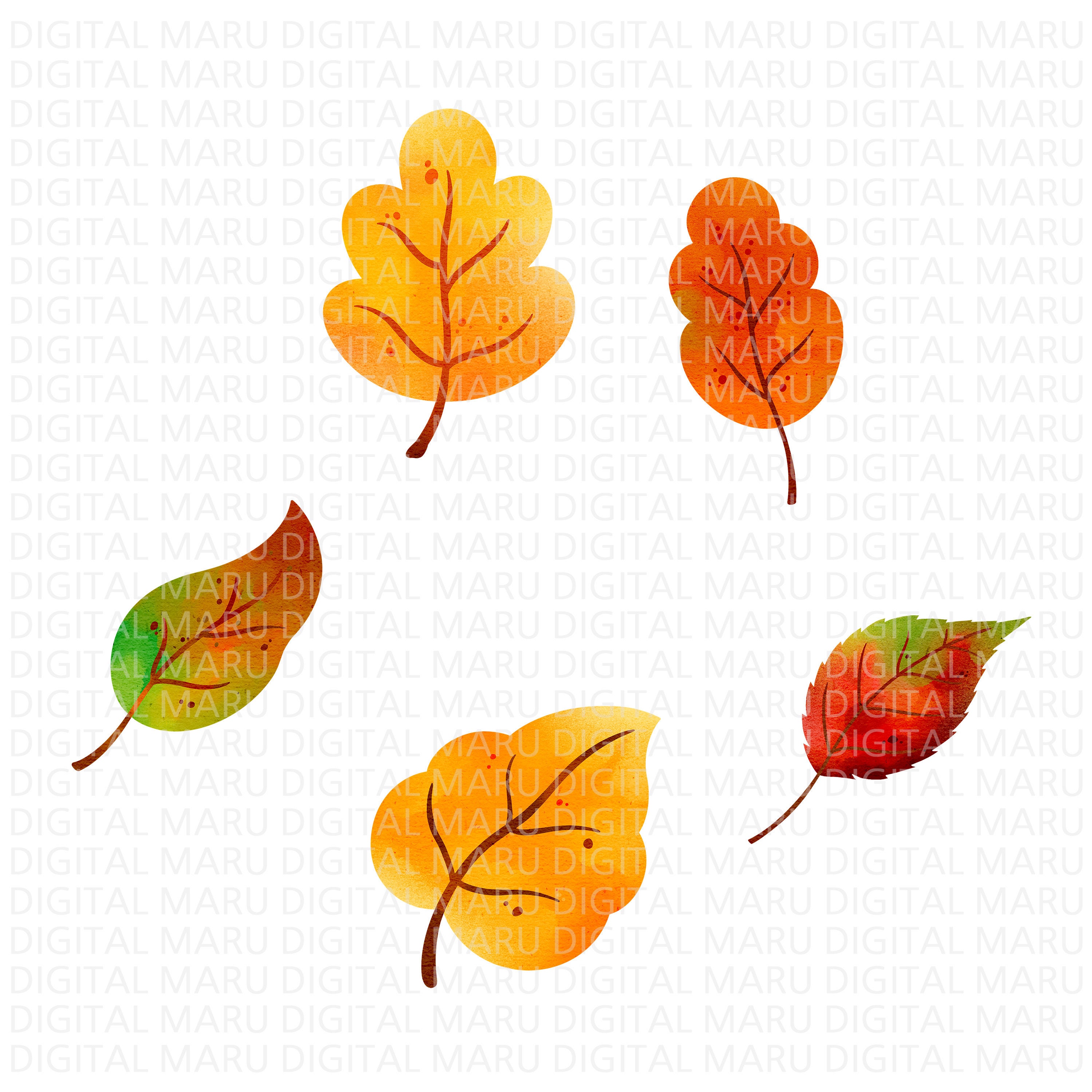 Watercolor Fall Clipart / Autumn Clipart / Pumpkin Clipart / - Etsy