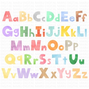 Watercolor Alphabet Clipart / Alphabet Clipart / Letters Clipart ...