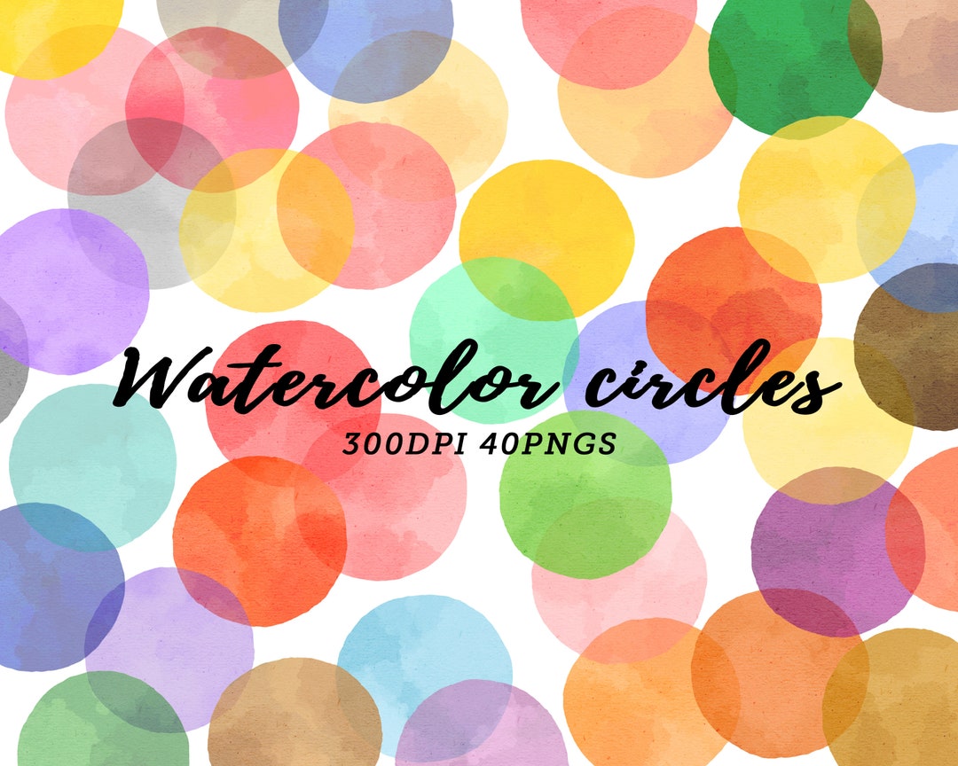 Watercolor Circles Clipart / Watercolor Clipart Dots / Dots Download ...
