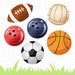 Watercolor Sports Clipart / Watercolor Sports Balls Download / Instant ...