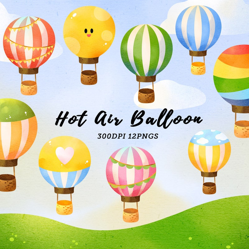 Air Balloon Clipart - Etsy