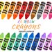 Watercolor Crayons Clipart / Back to School Teachers Clip Art / Art ...