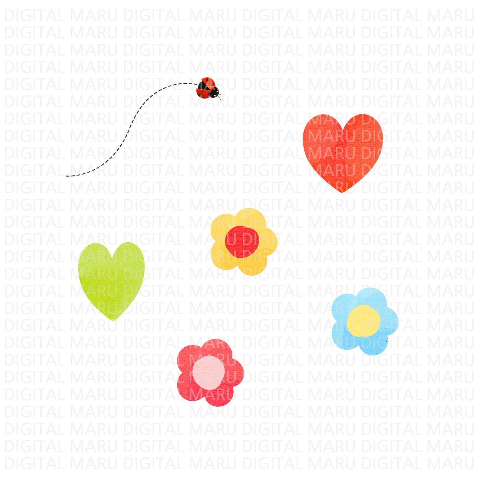 Watercolor Ladybugs Clipart / Sweet Ladybug Download / Flying - Etsy