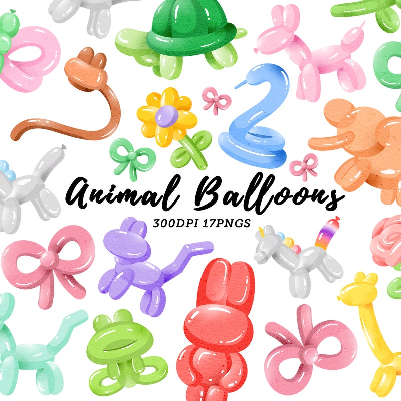 Balloon Animal Icons - Etsy UK