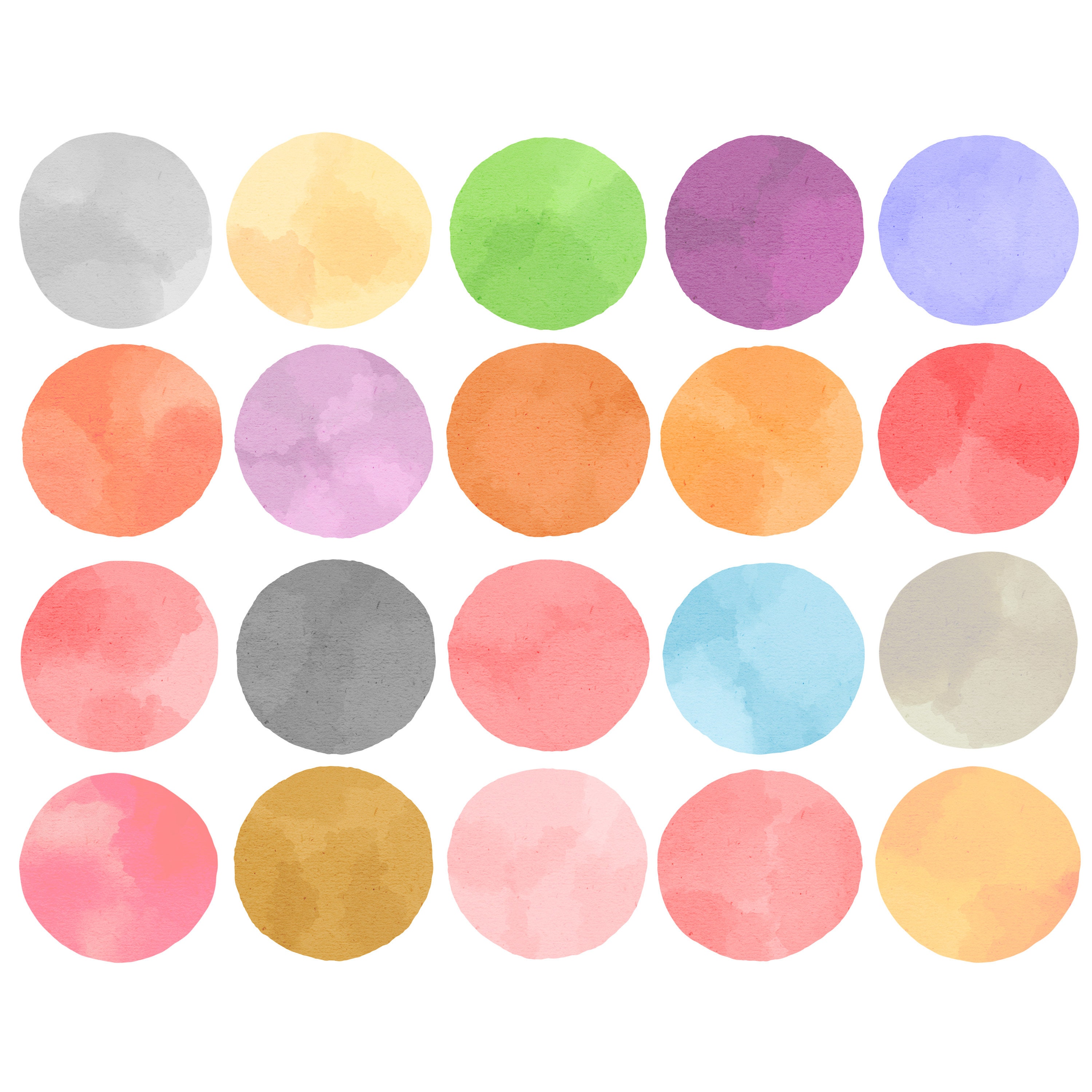 Watercolor Circles Clipart / Watercolor Clipart Dots / Dots Download ...