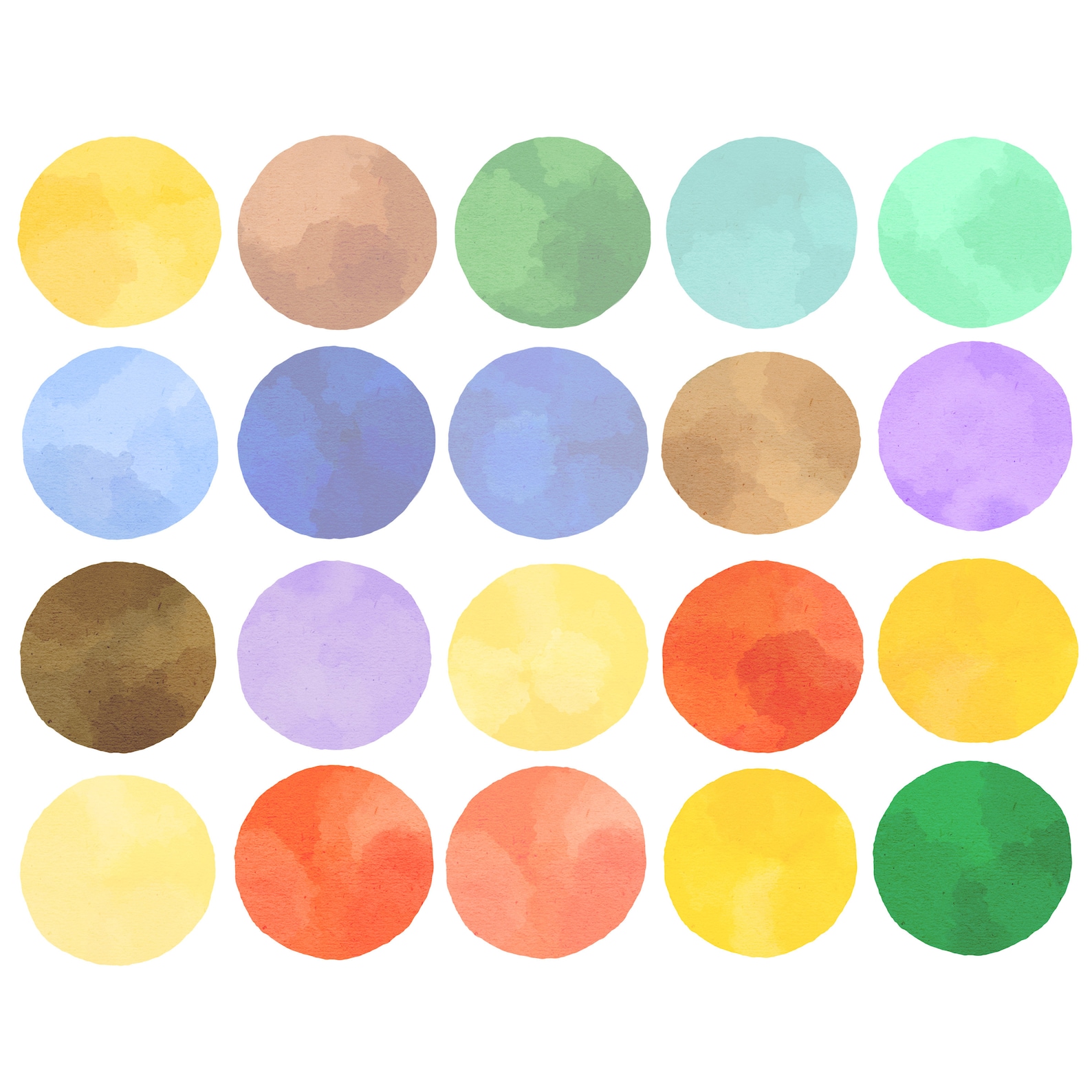 Watercolor Circles Clipart / Watercolor Clipart Dots / Dots Download ...