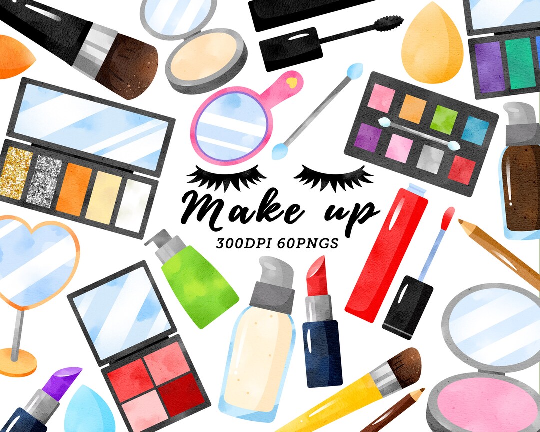 Watercolor Makeup Clipart / Beauty Clipart / Cosmetics Clipart ...