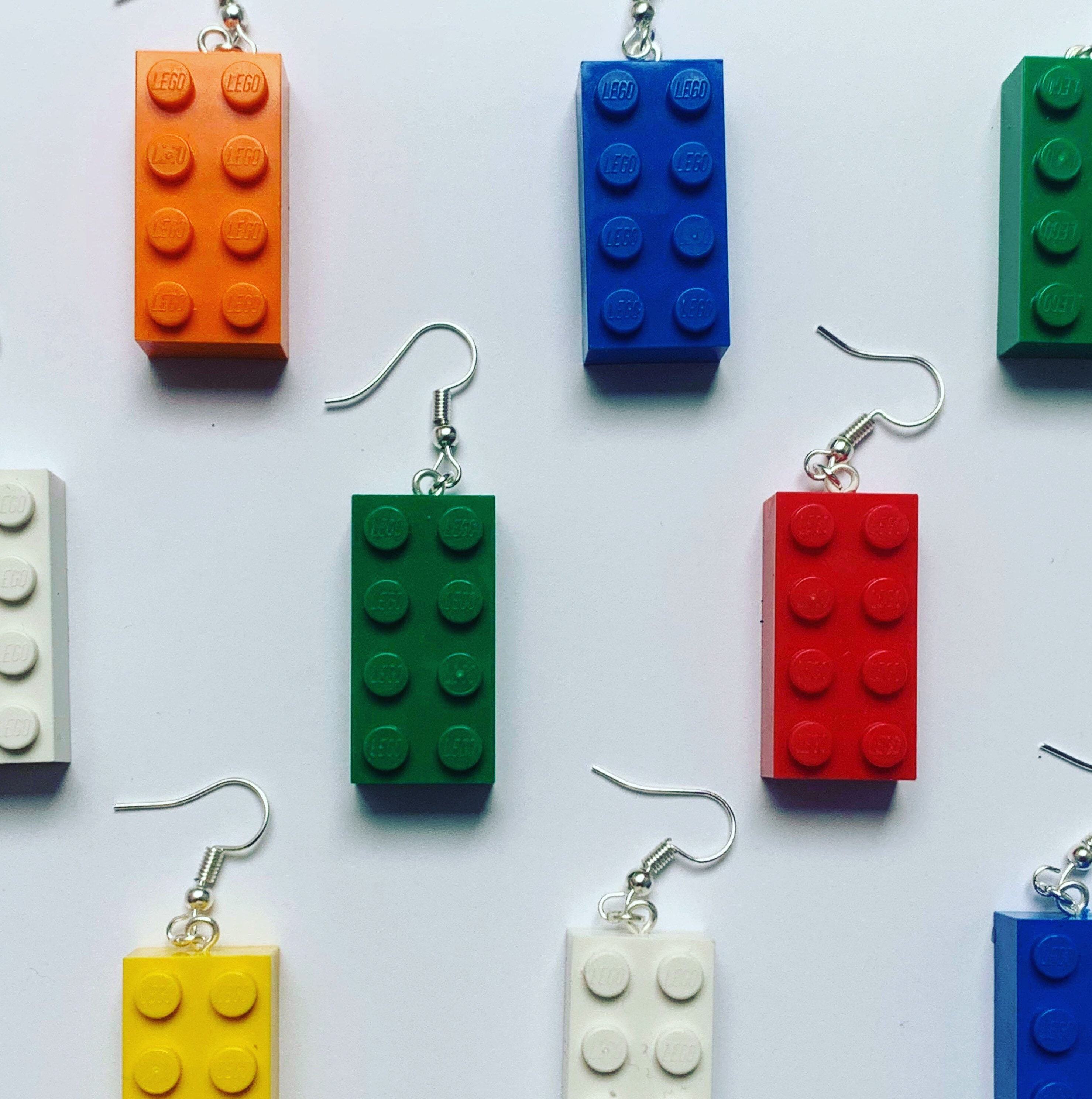 Lego Block 4x2 Earrings - Etsy