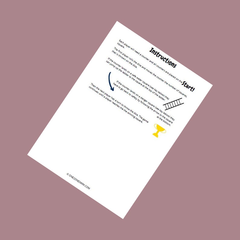 Water Safety Snakes and Ladders Family Board Game Instant Printable ...