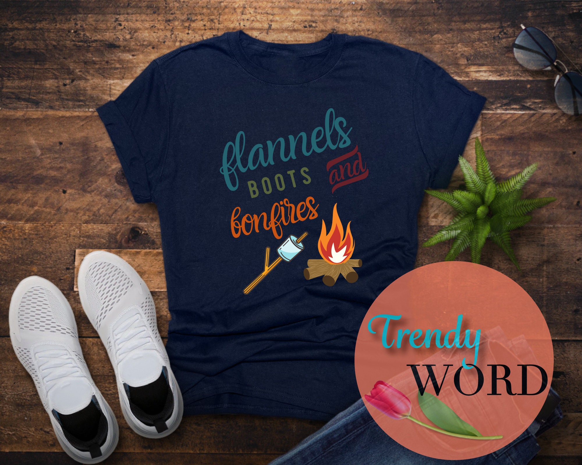 Flannel, Boots and Bonfire Shirt, Fall Shirt, Camping Shirt, Cute Fall ...