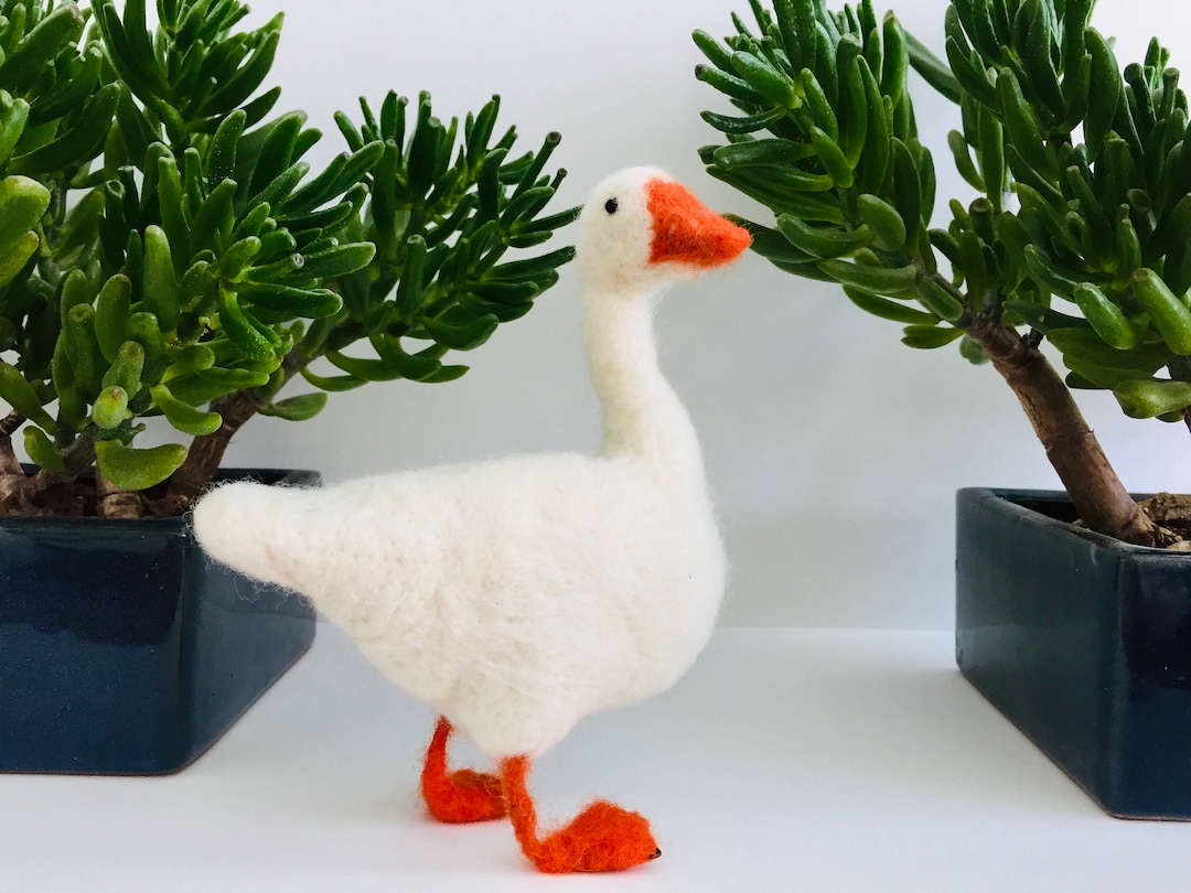 Needle Felted Goose, Felted Bird, Goose Gift, Goose Lover, Bird Gift ...