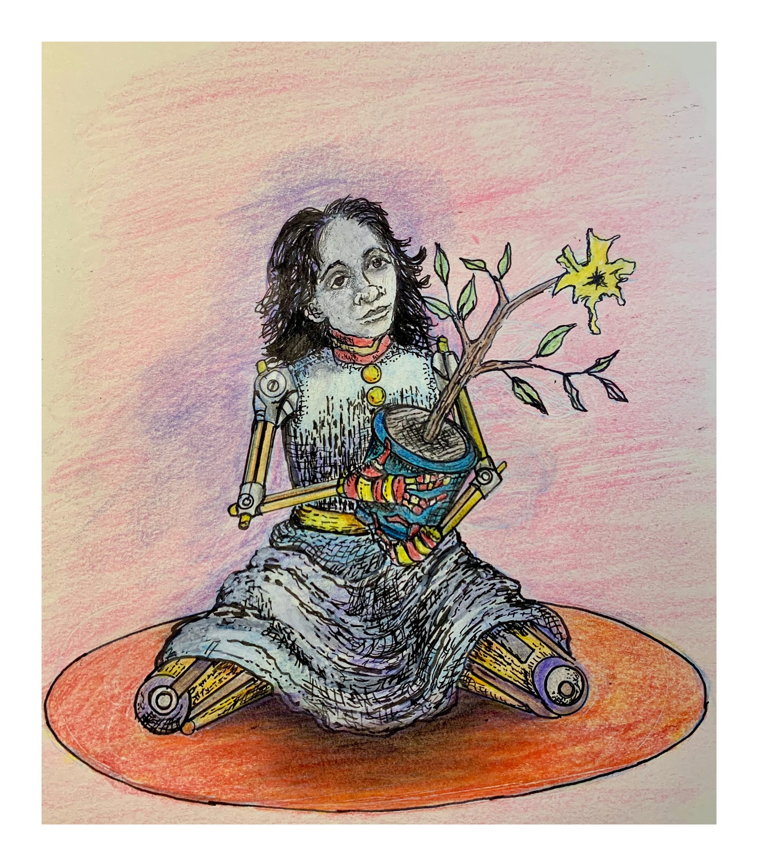 Mechanical Flower Drawing