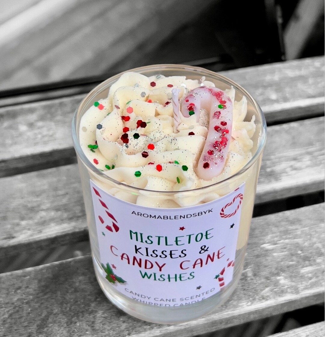 Candy Cane Whipped Candle - Etsy