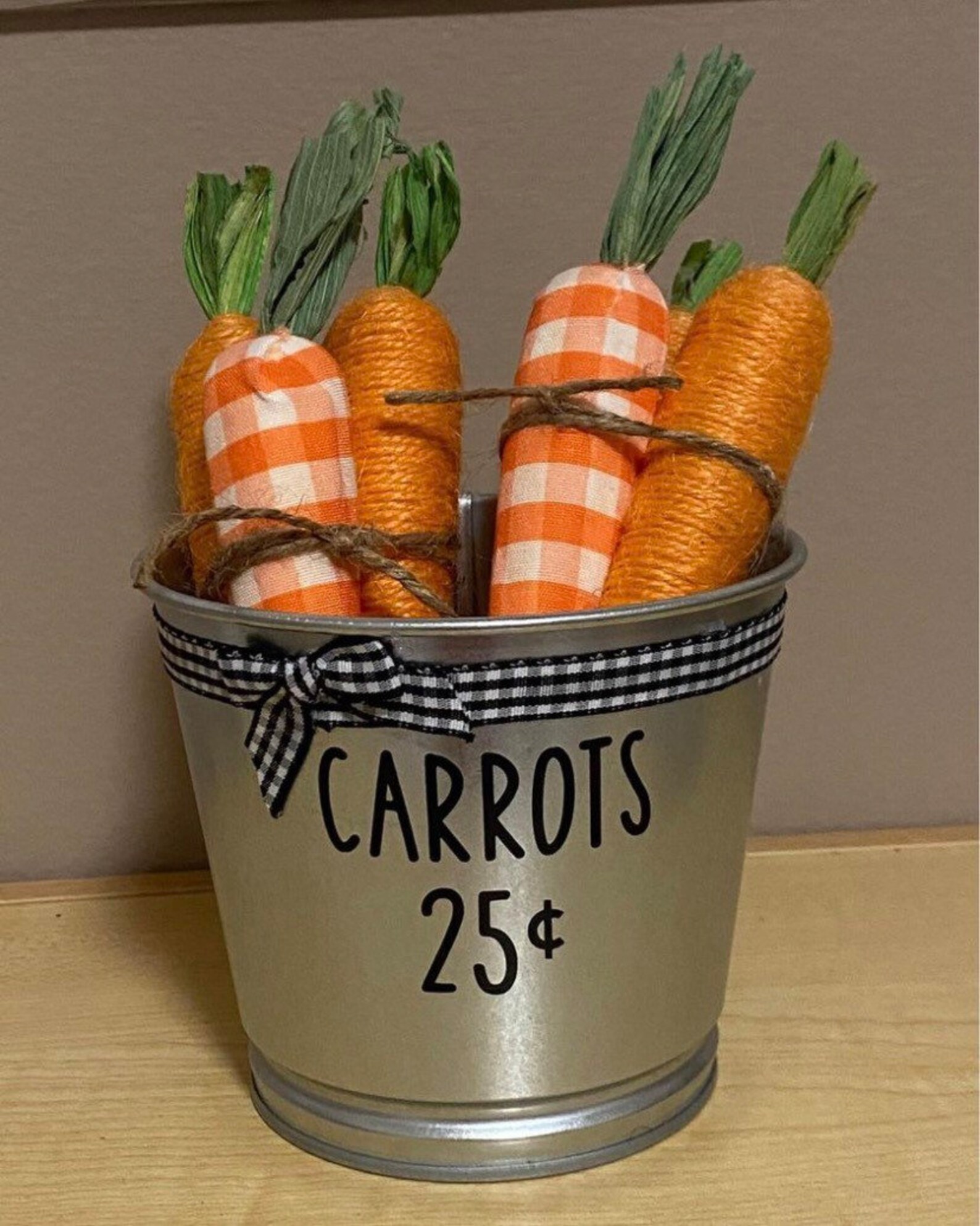 Spring Tiered Tray Decor Bucket of Carrots Buffalo Checkered Bundle ...