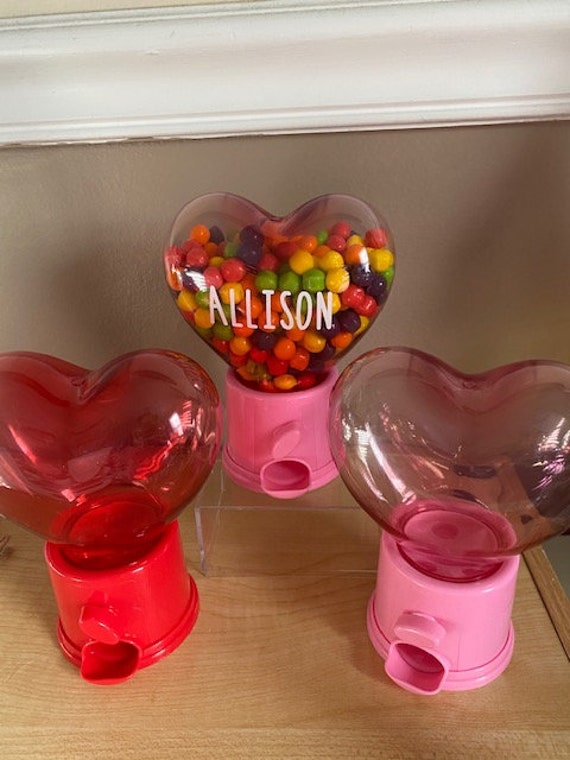 Personalized CANDY DISPENSER Heart Shaped Valentine's Day | Etsy