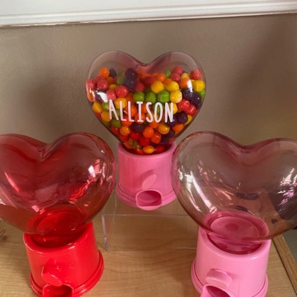 Personalized Valentine Candy Dispenser - Etsy