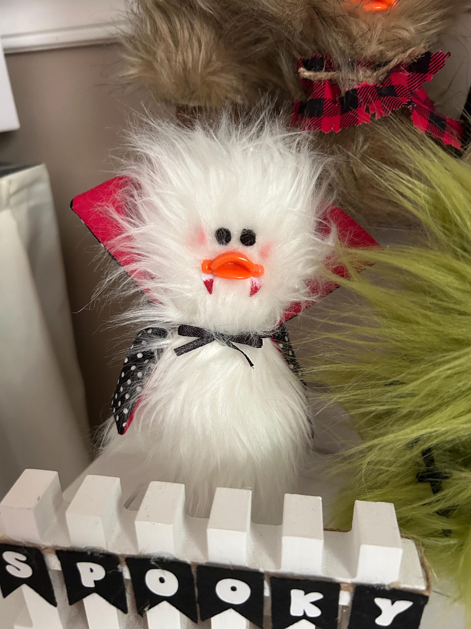 Frazzled Halloween Cute Creepy Ducklings Standing Faux Fur Fuzzy Little ...