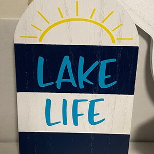 Lake Life - Oar Decor - Oar Wall Sign - Nautical Decoration - Wood ...