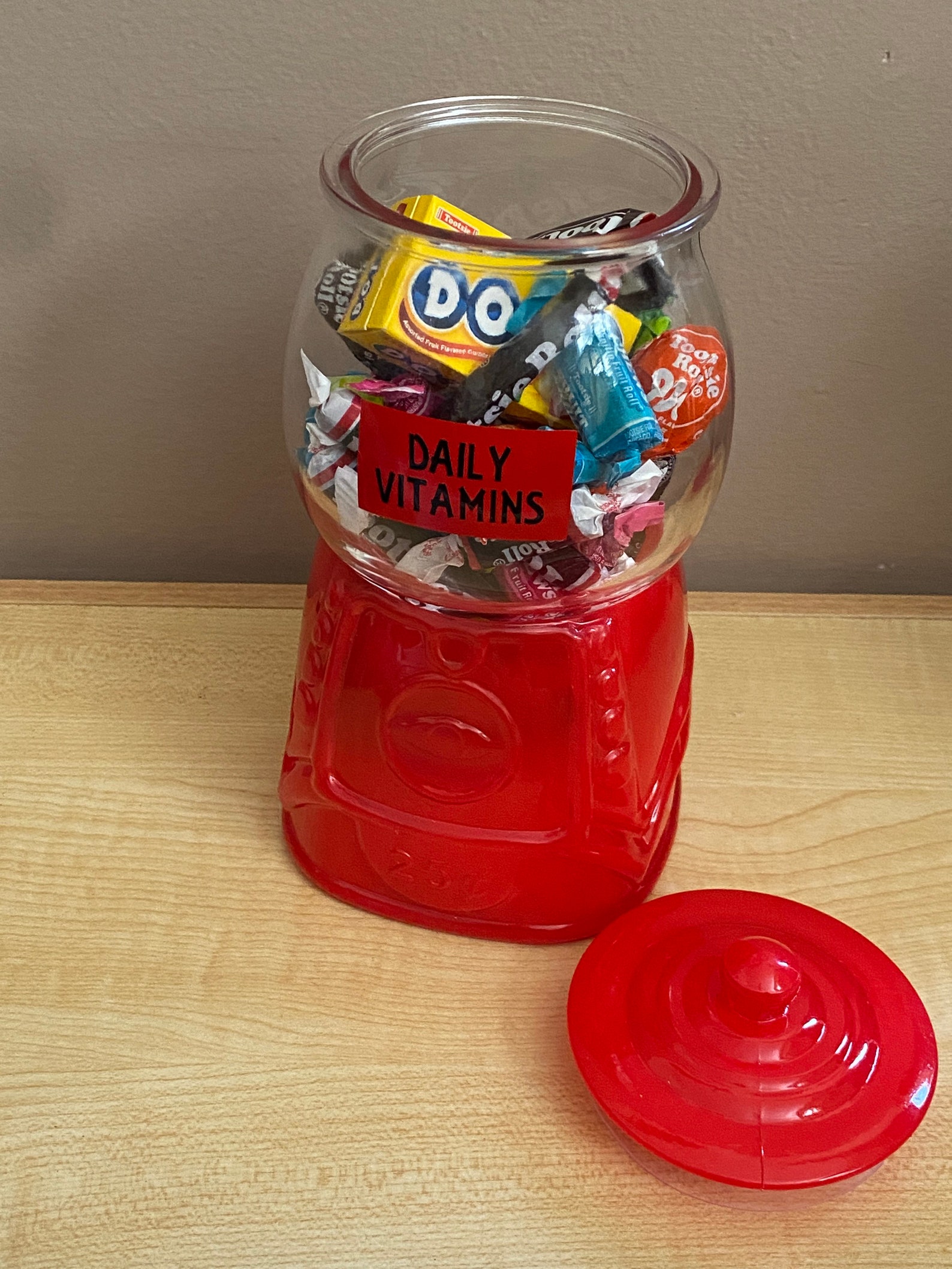 Gumball machine Canister with lid Candy Jar Glass personalized | Etsy