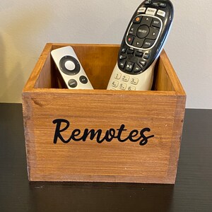 Remote Caddy - Hand Painted Wood Box - Wooden Remote Holder - Remote ...