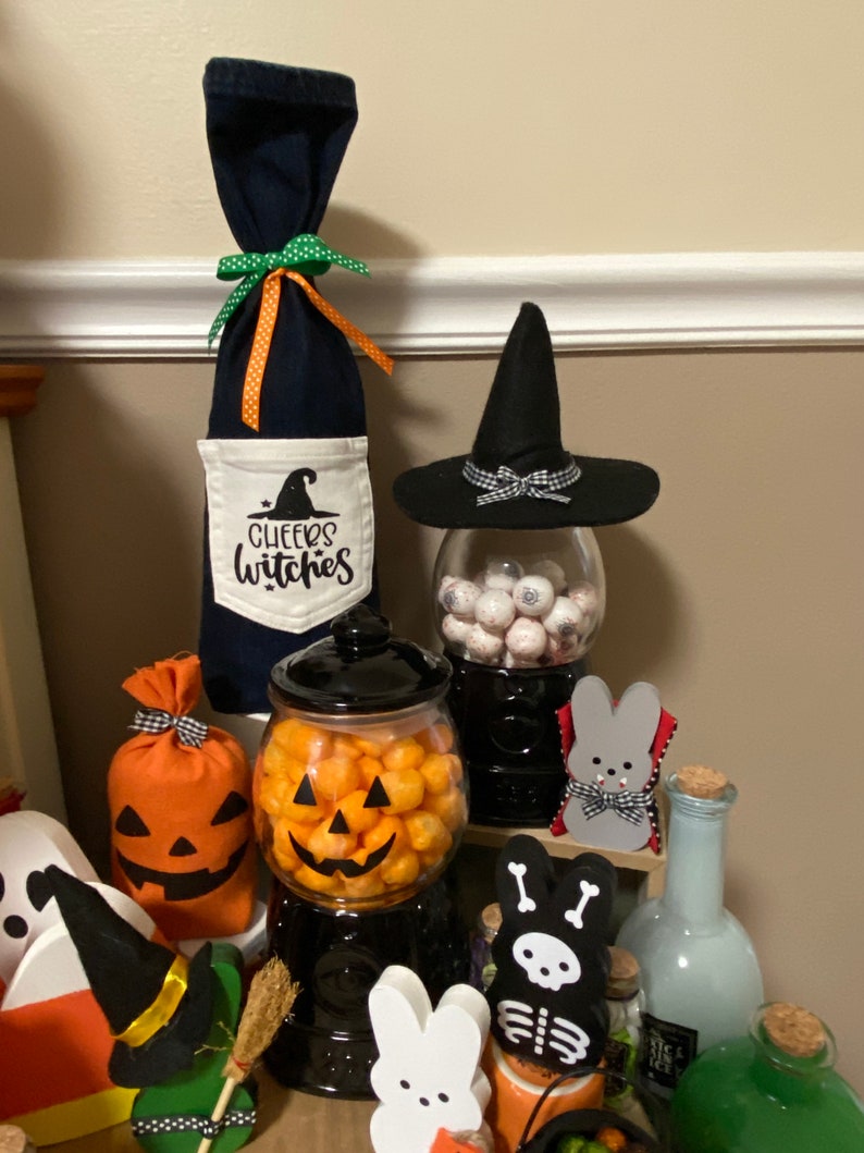 Halloween Decor Glass Gumball Machine Jack O Lantern Canister - Etsy