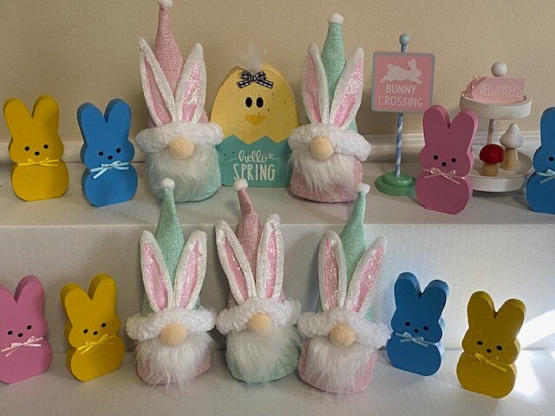 Easter Gnomes - Mini Easter Bunny Gnome - Spring Gnome - Easter Tiered ...