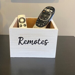 Remote Caddy - Hand Painted Wood Box - Wooden Remote Holder - Remote ...