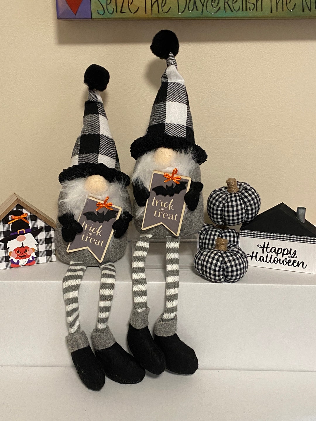 Fall Gnome - Sitting Gnome With Legs - Halloween Gnome - Trick or Treat ...