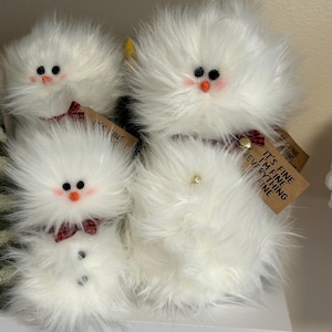 Frazzled Snowman Choose From Large or Small or BOTH Standing Faux Fur ...